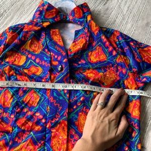 Vintage | Dresses | Vintage Tribute Colorful Patterned Shirt Dress ...